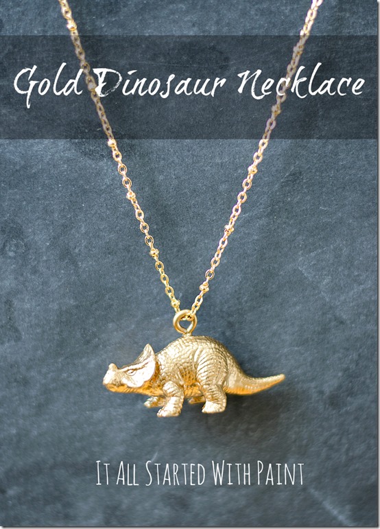 Gold Dinosaur Necklace Tutorial