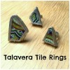 DIY Talavera Tile Soldered Rings