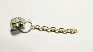 Recycled Tool Nut Dangle Earring