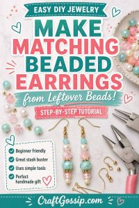 How To Make Matching Beaded Earrings From Leftover Beads